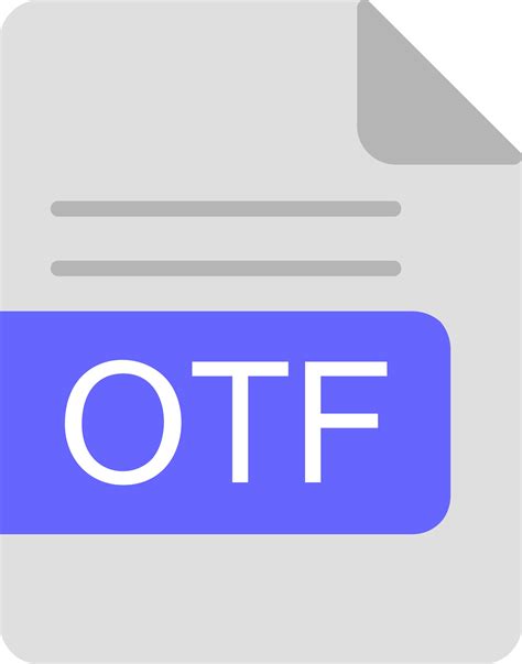 Otf File Format Flat Icon 43303895 Vector Art At Vecteezy