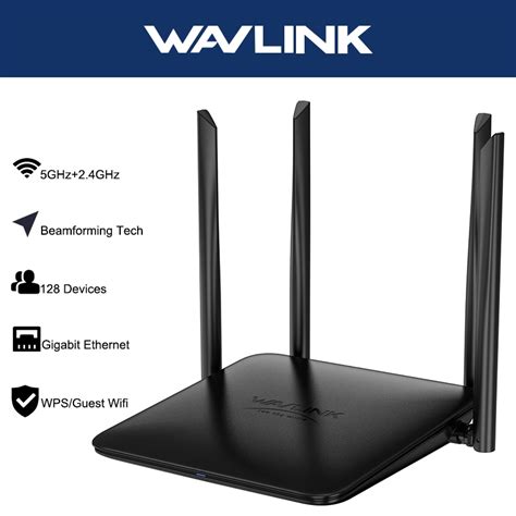 WAVLINK Router AC Dual Band WiFi Gigabit Router Mbps WAN LAN Port Supports MU