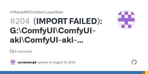 IMPORT FAILED G ComfyUI ComfyUI Aki ComfyUI Aki V Custom Nodes ComfyUI LayerStyle Issue