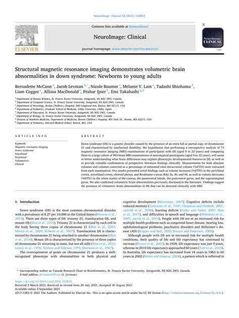 Pdf Structural Magnetic Resonance Imaging Demonstrates Volumetric