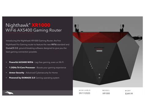 Netgear Announces The Npg Xr1000 Pro Gaming Router Wifi 6 Qos