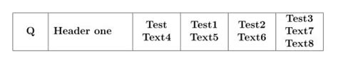 Table Header With Vertically Centered Alignment TeX LaTeX Stack