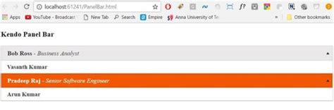 Templates In Kendo Panel Bar
