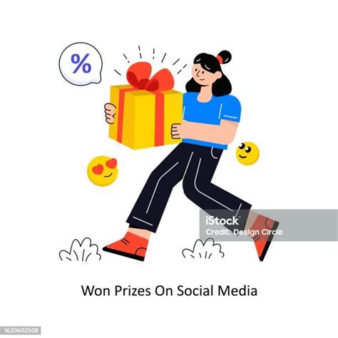 소셜 미디어 플랫 스타일 디자인 벡터 일러스트레이션에서 상을 받았습니다 스톡 일러스트레이션 0명에 대한 스톡 벡터 아트 및 기타 이미지 Istock