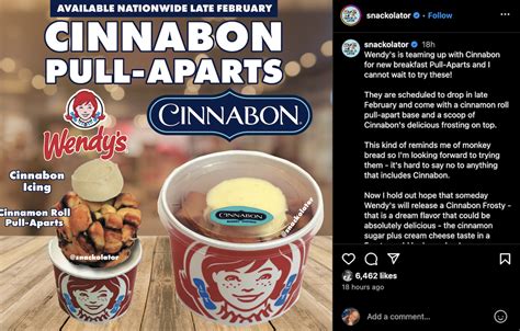 Wendys Is Releasing A New Cinnabon Pull Apart Dessert That Will Have