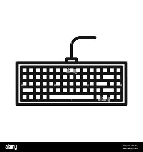 Keyboard Icon Black Line Art Vector In Black And White Outline Set