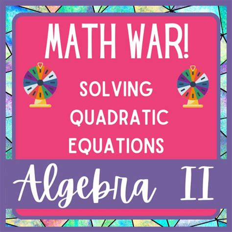 Solving Quadratic Equations Inc Complex Solutions No Prep Math Game