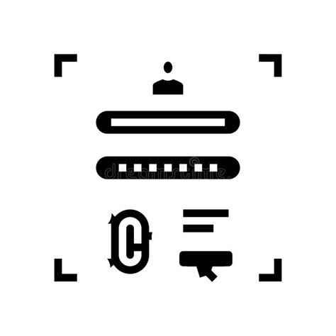 Password Biometrics Integration Glyph Icon Vector Illustration Stock Illustration Illustration