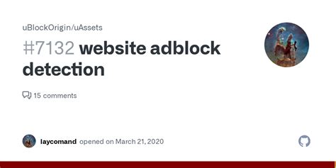 Website Adblock Detection · Issue 7132 · Ublockoriginuassets · Github