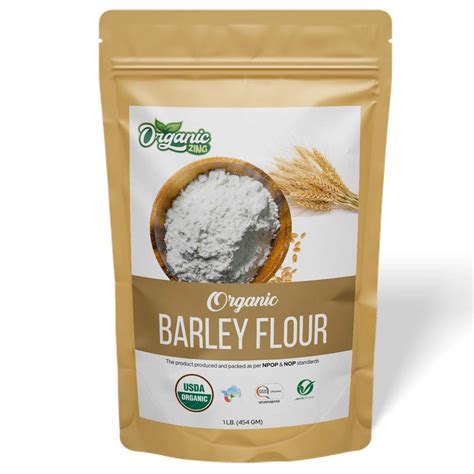 Organic Zing Organic Barley Flour Organic Hulled Barley Ground Into