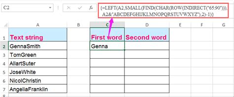 How To Split Text Into Separate Columns By Capital Letter In Excel