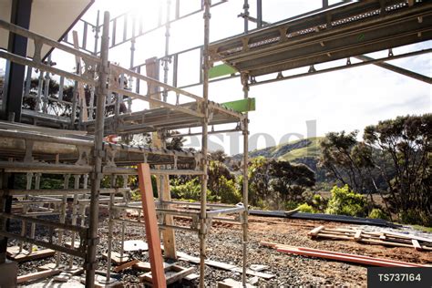Timber And Scaffolding In Construction Site By Salena Stinchcombe