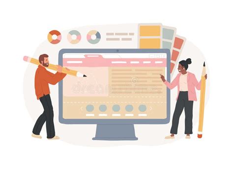 Web Design Isolated Concept Vector Illustration Stock Vector Illustration Of Cartoon White