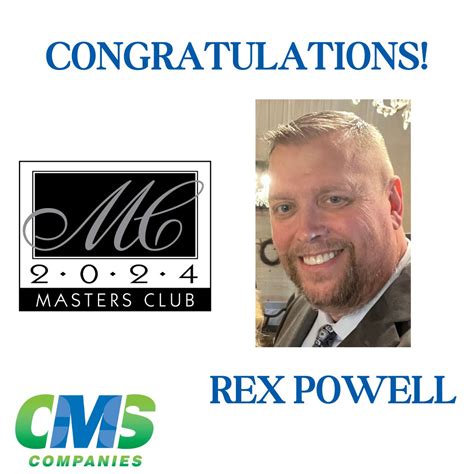 Cms Companies On Linkedin Please Help Us Celebrate Rex Powell Another Proud Recipient Of The 2024…