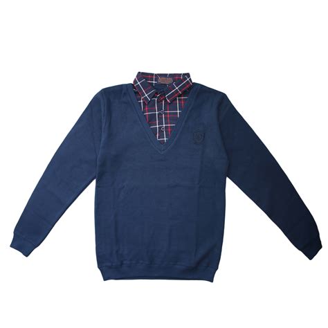 قیمت و خرید سویشرت پسرانه مدل آکایدی طرح دو تکه رنگ سرمه ای