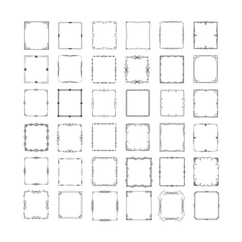 Premium Vector Set Of Elegant Rectangular Frames