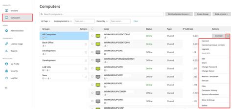 Administration Remote Access Computers Product Documentation