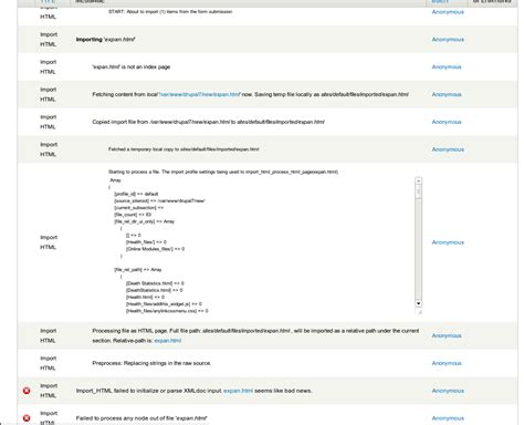 import html failed to initialize or parse xmldoc input [ 1576824