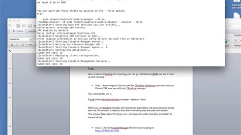 Cloudera Quickstart Starting Cloudera Manager On Already Running Docker Container Part 2