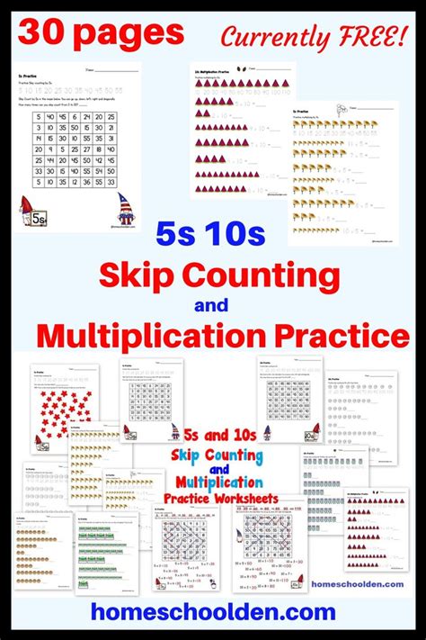 5s And 10s Skip Counting And Multiplication Worksheets Skip Counting Multiplication