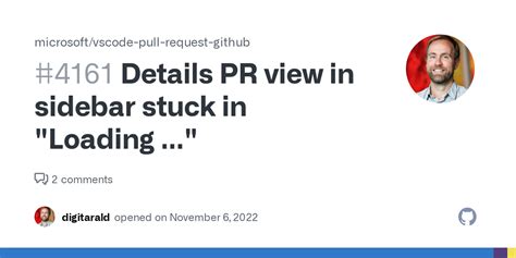 Details Pr View In Sidebar Stuck In Loading · Issue 4161