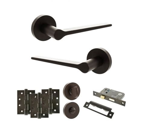 Senza Pari Laviano Door Handle Bathroom Pack 4 Fire Rated Hinges X3