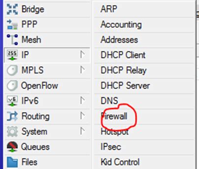 Konfigurasi Firewall Pada Mikrotik