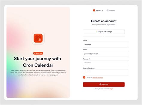 Sign Up 0102 Animation Uxui Web App Cron By Arvindh On Dribbble