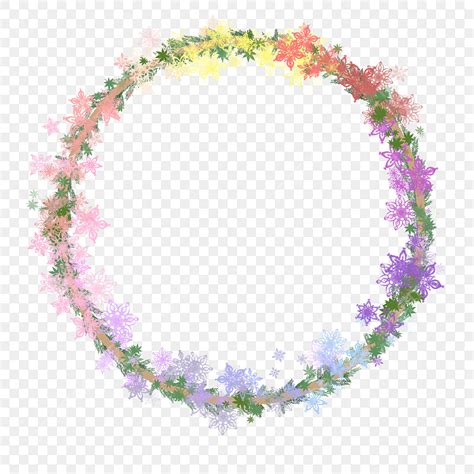 꽃 일러스트 원형 프레임 원 프레임 틀 꽃 Png 일러스트 및 Psd 이미지 무료 다운로드 Pngtree