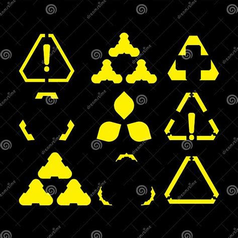 Triagle Sign Symbol Icon Vector Set Element Editable Stock Vector Illustration Of Arrow