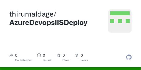 GitHub Thirumaldage AzureDevopsIISDeploy