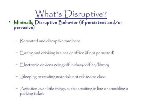 Disruptive Behavior