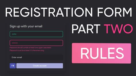 Registration Form With Validation Rules Mixins In Vue Js Part YouTube