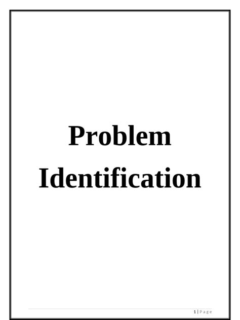 1 Problem Identification Format 1 Pdf Machine Learning Learning