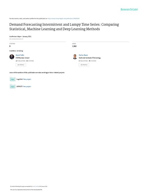 demand forecasting intermittentand lumpy time series pdf