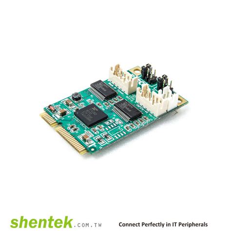 Shentek Embedded Serial Rs232 2 Port Mini Pci Express Pcie Card