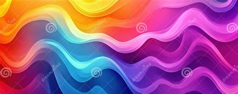 Colorful Abstract Wave Patterns With Vibrant Gradients And Smooth Transitions Copy Space For