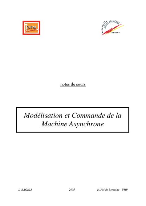 pdf plan modélisation et commande de la machine asynchrone