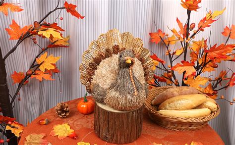 Winemana Thanksgiving Turkey Decorations Indoor Sisal