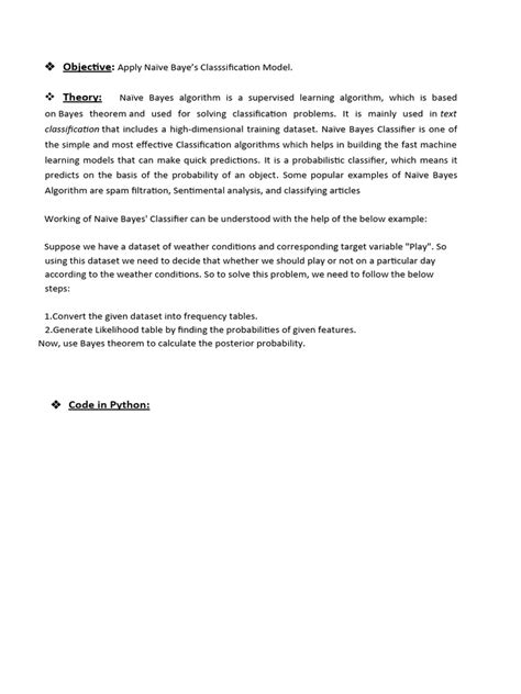 Lab2 Bayes Classification Pdf Computers