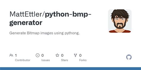 github mattettler python bmp generator generate bitmap images using