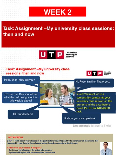 Pre Grado Week 2 Task Assignment My University Class Sessions Then And Now Pdf