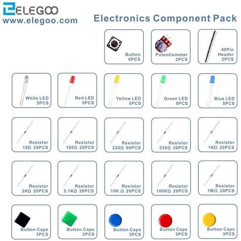 Elegoo Upgraded Electronics Fun Kits 4 Versions For Arduino