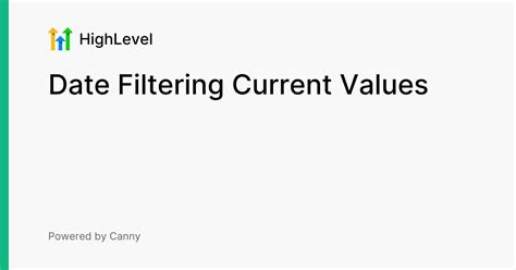 Date Filtering Current Values Voters Highlevel