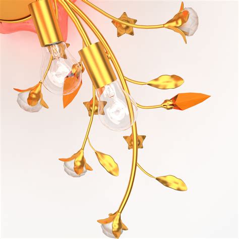꽃 샹들리에 3d 모델 20 Blend Obj Free3d