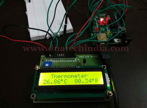 tested working project arduino thermometer using lm35 temperature sensor