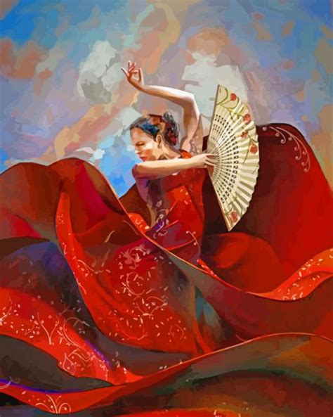 Spanish Flamenco Dancer Paint By Numbers Numeral Paint Kit