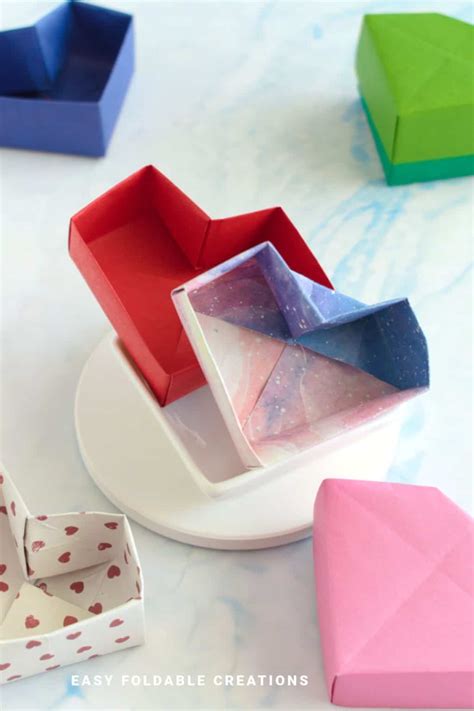 Origami T Boxes Easy Foldable Creations
