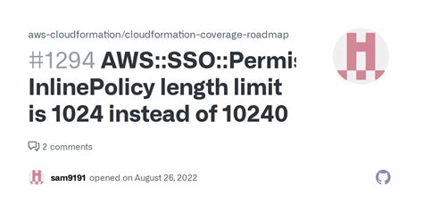 Awsssopermissionset Inlinepolicy Length Limit Is 1024 Instead Of