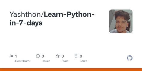 Github Yashthonlearn Python In 7 Days